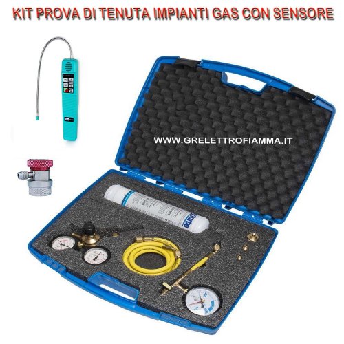 KIT CERCAFUGHE CON SENSORE PROVA TENUTA IMPIANTO GAS REFRIGERANTE ...