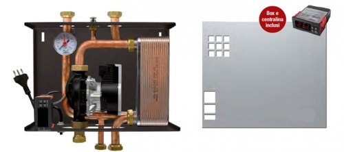 KIT SCAMBIATORE CALORE CALDAIA GAS PELLET RISCALDAMENTO 30KW